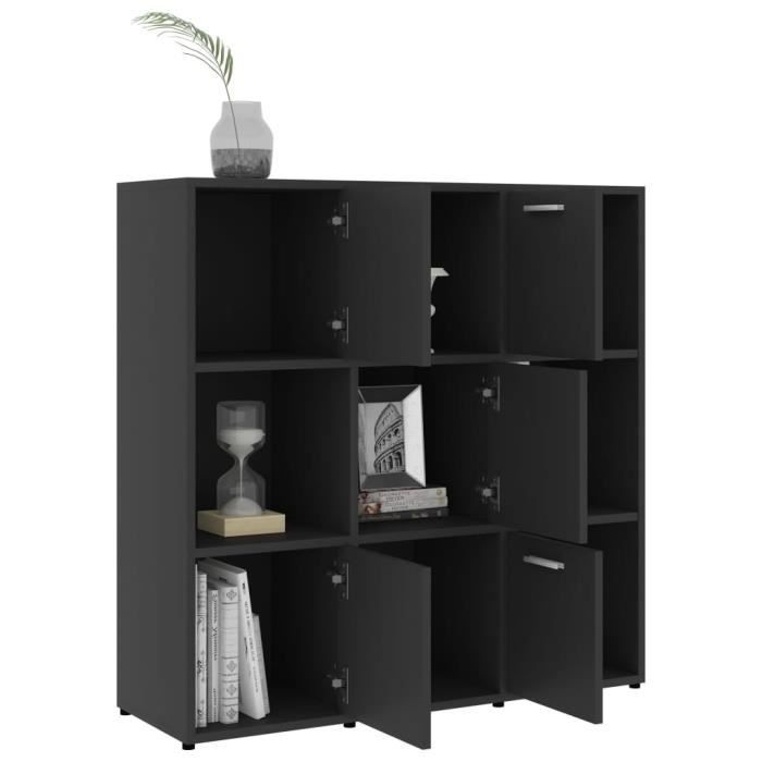 Bibliothèque en Aggloméré - 90 x 30 x 90 cm - 9 Compartiments avec 5 ...