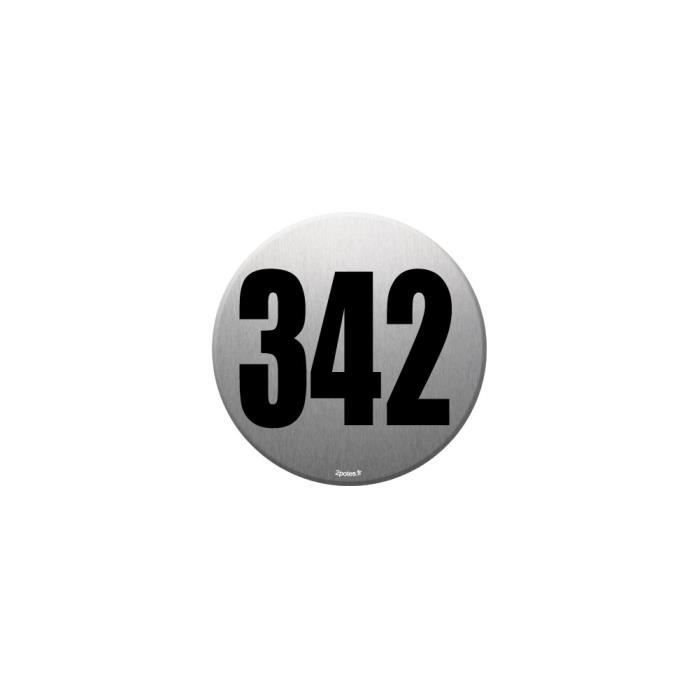 Sticker - STICKERS EXPRESS - numéro de rue 342 - 10 cm - Gris ...