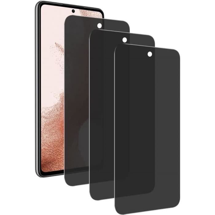X3 Verres Trempé Pour Samsung Galaxy S22 5g S23 5g Film Noir Anti