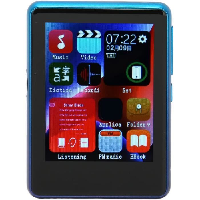 Lecteur Mp3 Avec Écran Tactile De 2,4 Pouces, Lecteur De Musique Mp3 ...