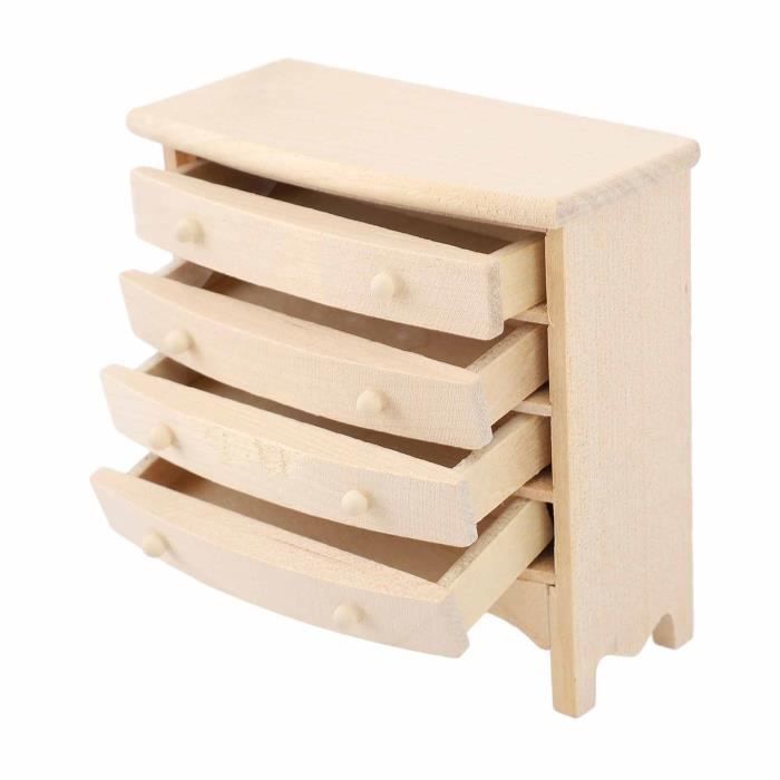 VGEBY Miniature Commode Meubles de Maison de Poupee en Bois 1:12 - Cdiscount Maison
