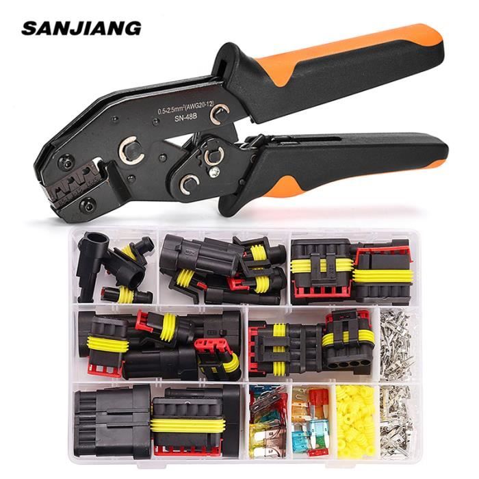 PINCE DE SERRAGE,SN-48B 240PCS KIT--Pince à sertir SN 48B, prise de connecteur de fil électrique ...