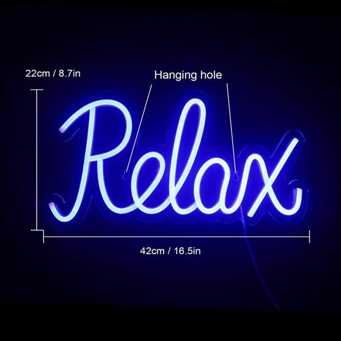 NEON,Relax--enseignes au néon Led avec mots de détente, lampes murales ...
