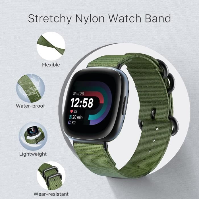 Bracelet De Montre Compatible Avec Fitbit Versa 4-Versa 3-Sense 2-Sense ...