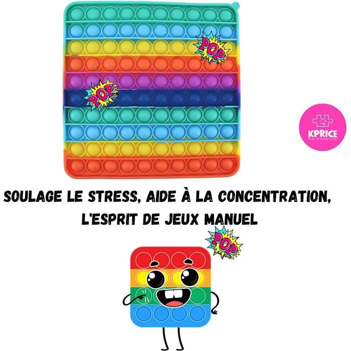 Pop IT GEANT XXL Carre 20 Cm Pop-It 100 Bulles Jouets Fantaisie et ...