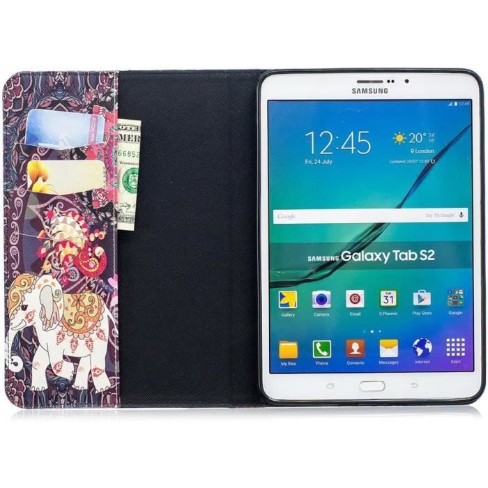 ® Tablet Étui Pour Samsung Galaxy Tab S2 8,0 Pouces (Sm-T710 T715 T713 T719) Pu Cuir Couverture ...