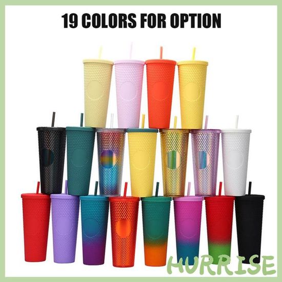 HURRISE gobelets 710 ml / 24 oz tasse d'eau de grande capacité Tasse en plastique réutilisable ...