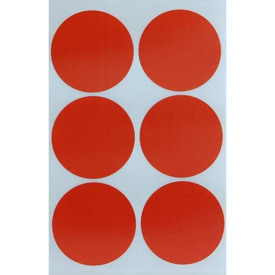 Gommettes Étiquettes Autocollantes Rondes Orange Environ 5cm (50mm) 30 ...