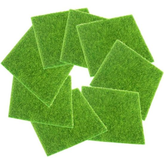 8 Feuilles Gazon Synthetique Artificial Grass Gazon Artificiel Fake ...