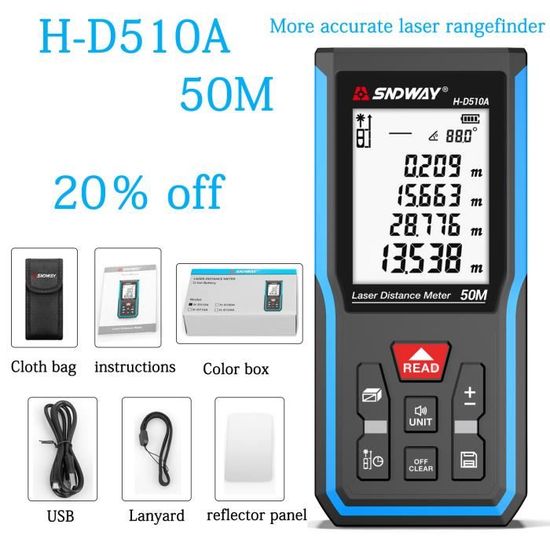 Outil de mesure électronique,télémètre Laser numérique,Roulette électronique,mesure à bande ...