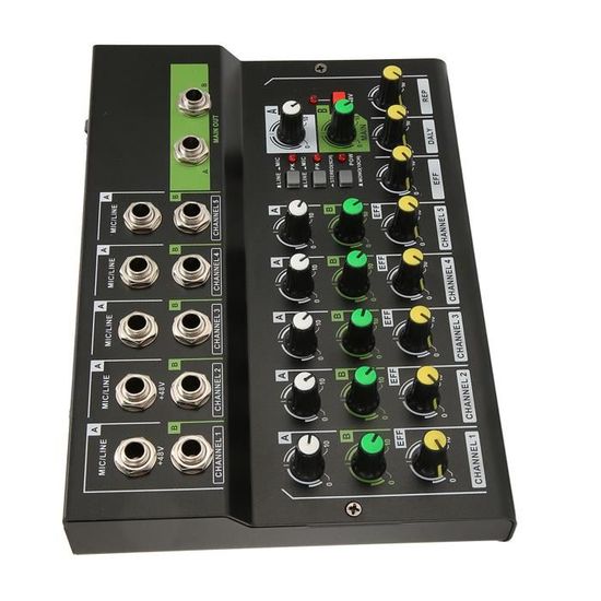 Fdit table de mixage 5 canaux Table de mixage compacte 5 canaux 48V ...