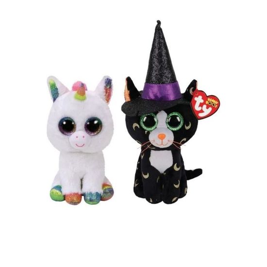 Ty - Peluches - Beanie Boo's - Pixy Licorne & Chat Pandora Halloween ...