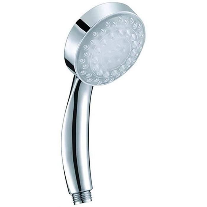 Douchette Main Pomme de Douche Chrome LED 7 Couleurs Pomme de Douche ...