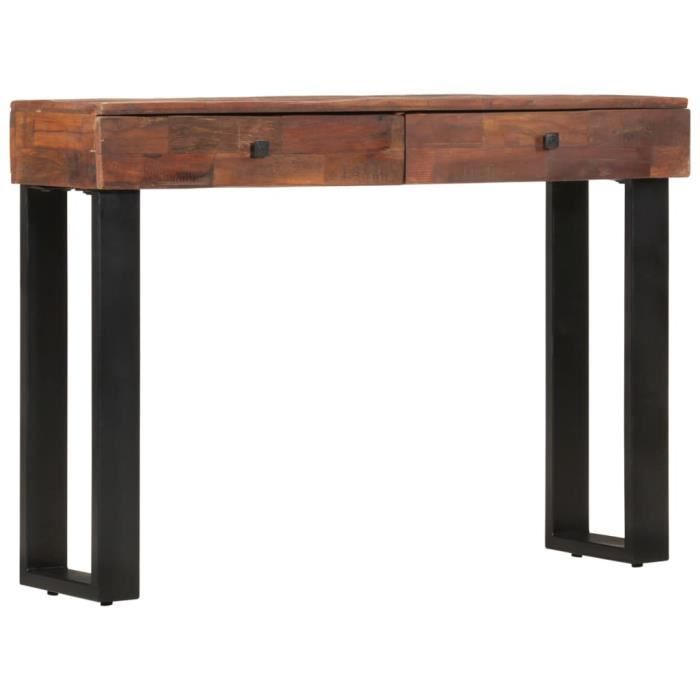 AKOZON Table console 110 x 30 x 76 cm Bois de récupération massif ...