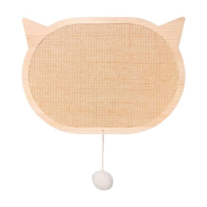 Griffoir en bois pour chat Planche à gratter Tapis en sisal naturel ...