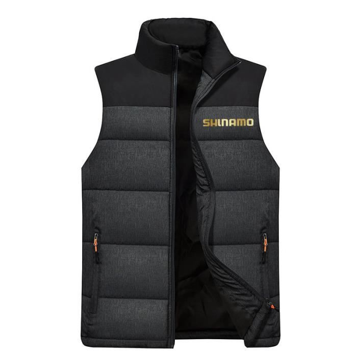 Beige Type L-Nouveau gilet chaud en coton épais pour homme, col montant, ample, grande taille ...