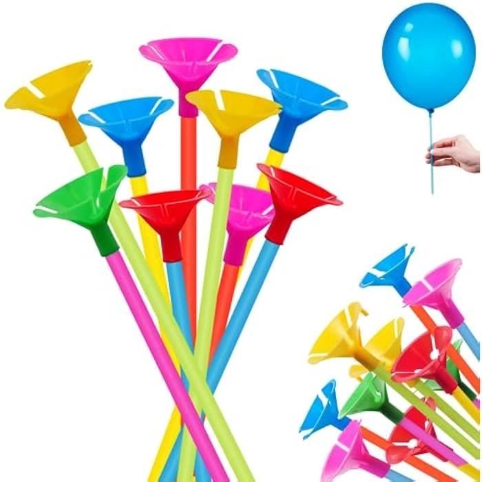 Tige Ballon - Mixte - 100 Pièces - Réutilisable - Plastique - Convient ...
