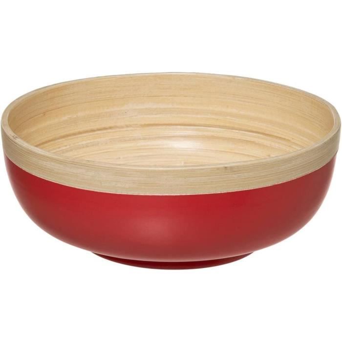 Saladier En Bois De Bambou Couleur Rose |D 20 X H 7,5 Cm[n1337 ...