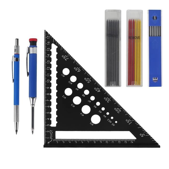 Equerre Menuisier 180mm Équerre Charpentier en Aluminium Regle ...