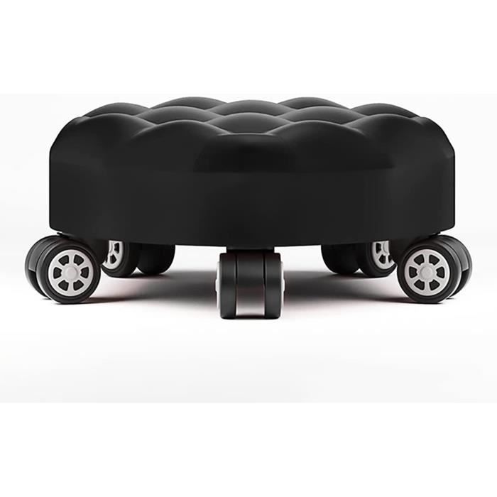 WEYE-Tabouret bas roulant en cuir avec chaise à roulettes Petit ...