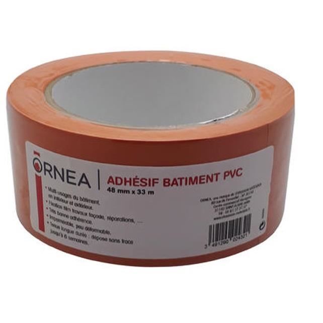 Ruban adhésif multi-usages - Ornea - PVC Orange - Largeur 48 mm ...