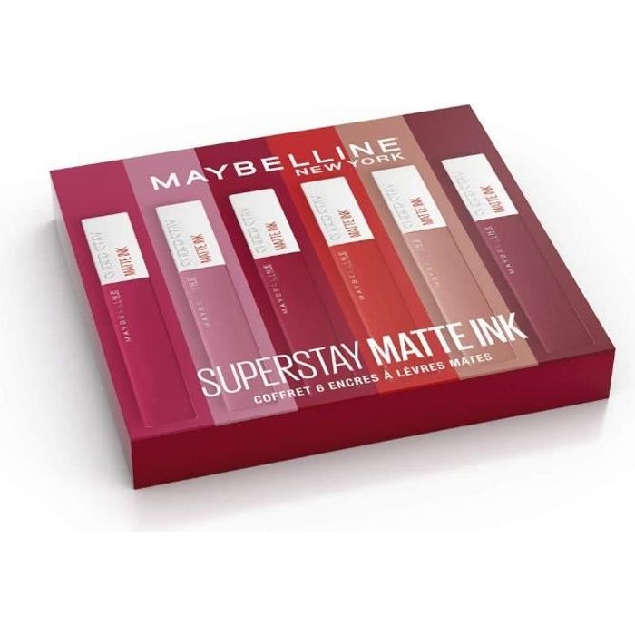 Maybelline New York - Coffret Exclusif de 6 Rouges à Lèvres Liquides ...