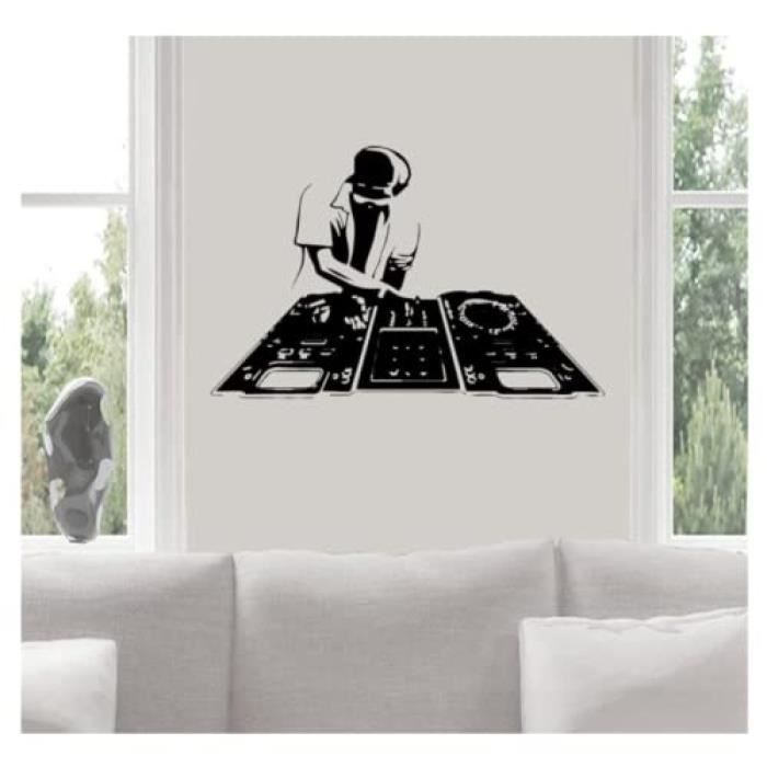 Cool Dj Stickers muraux pour salle de musique chambre décor maison fête ...