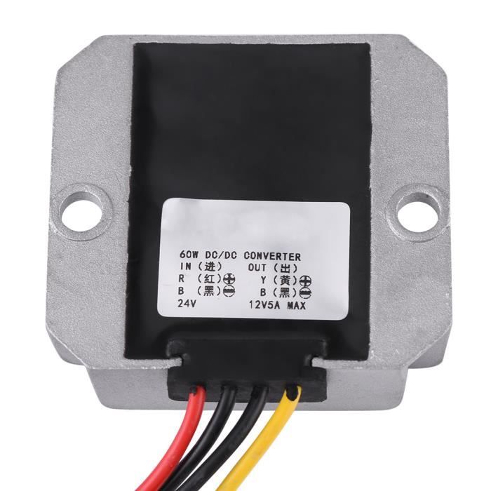 Cikonielf Module abaisseur de puissance DC-DC 24V à 12V 5A 60W Module abaisseur de tension ...