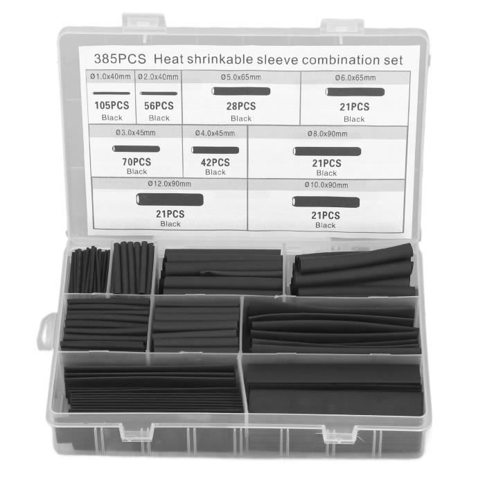 Duokon gaine de tube Kit de Gaines Thermorétractables, 385 Enveloppes ...