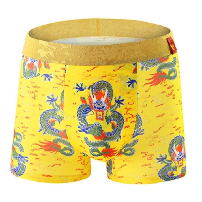 Boxer-shorty,Boxer à Motif de Dragon pour Homme,Sous-Vêtement ...