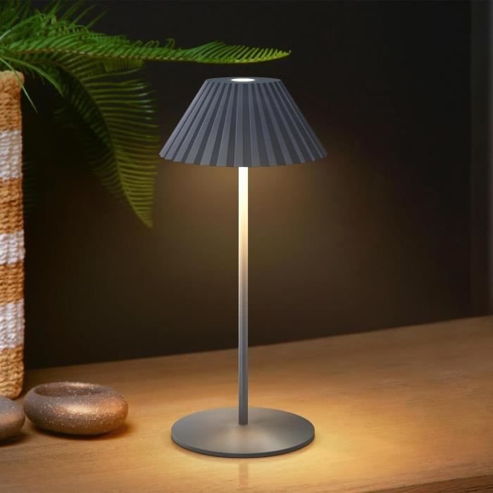 RWWR Lampe de Table LED sans fil Rechargeable,Toucher-Dimmable,Lampe ...