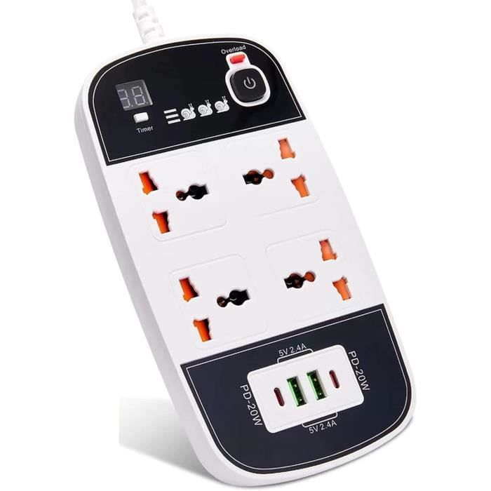 Multiprise, Multiprise Parasurtenseur Pare Foudre Avec 4 Prises Et 2 ...