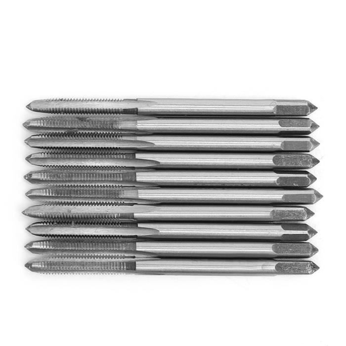 Jeu de 10 tarauds filetés métriques VBESTLIFE HSS à cannelure droite M3 M8 M10 M12 - Cdiscount ...