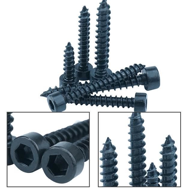 VIS,Black-M3 50pcs-8mm--100 Pièces M2 M2.6 M3 M4 M5 M6 Hexagone À Six Pans Creux Vis ...