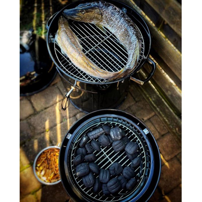 Barbecue Fumoir Oak Ø 47 cm Baril à grillades, Fumoir à bois, Tonneau ...