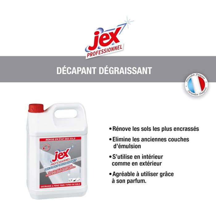 Jex - Nettoyant Sol Décapant & Dégraissant Parfum Citron - Nettoie En ...