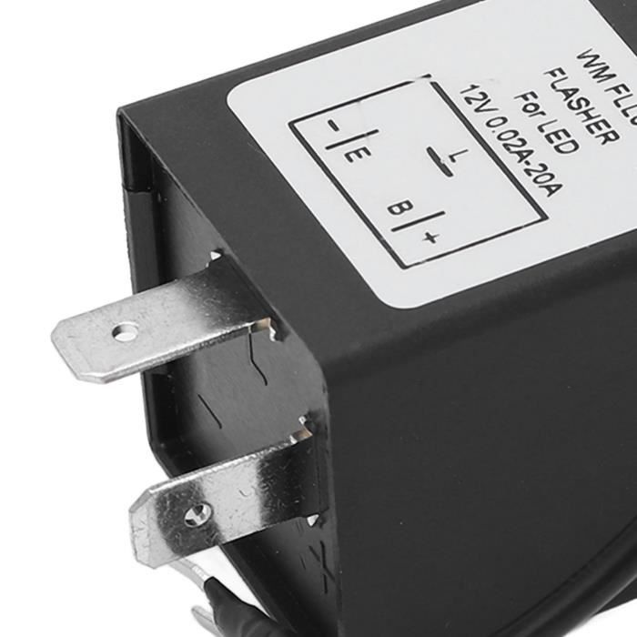 LEX Relais de clignotant de signal Relais de clignotant LED 2 broches ...