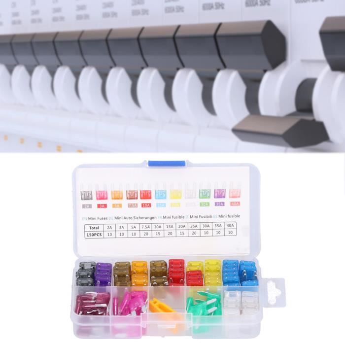 Fusible De Lame Assortiment De Fusibles De Voiture Mini Lame 150 Pièces