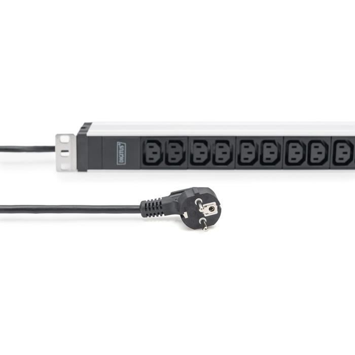 Multiprise 19" 12 Prises C13 1Uh 250Vac 50-60Hz 10A Avec Disjoncteur ...