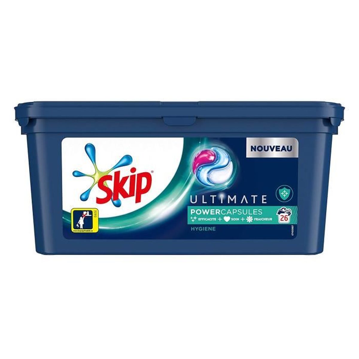 LESSIVE SKIP ULTIMATE POWER Hygiène 26 Capsules - Cdiscount Electroménager