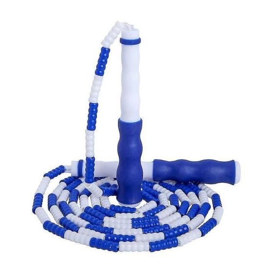 Bleu Corde à sauter perlée douce avec profil réglable, corde à sauter ...