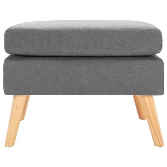 Repose-pied Gris clair Tissu - Cdiscount Maison