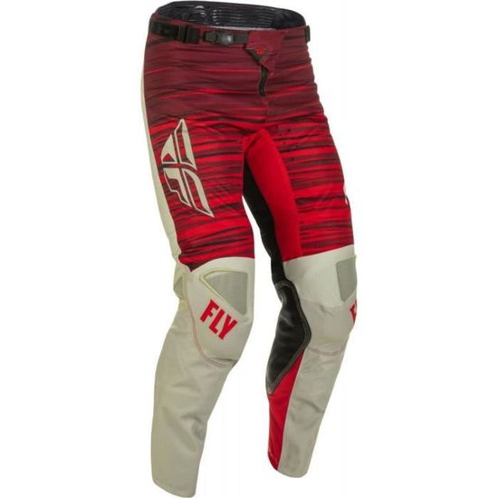 Pantalon Fly Racing Kinetic Wave - gris/rouge - Cdiscount Auto