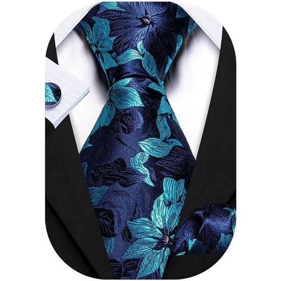 Cravates Pour Homme En Soie, Couleur Unie, Mouchoir Et Boutons De ...