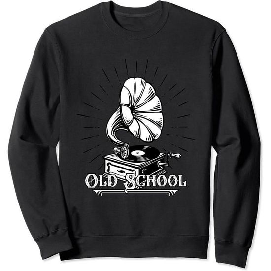 Old School Tourne-Disque Vinyle Gramophone Vintage Sweatshirt[H350 ...