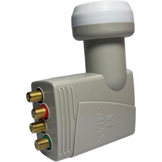 LNB Quattro - Triax - TQT 400 Gold - Compatible 40 mm - Gain élevé - Résistant intempéries ...