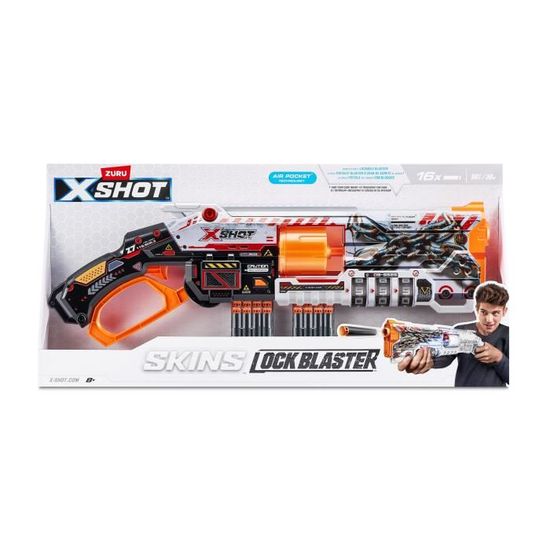 Blaster Verrouillable - ZURU - XSHOT Skins Lock Gun - Blaster avec ...