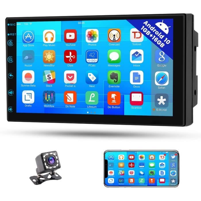 Autoradio 2 Din Android Gps Poste Radio Voiture Bluetooth Avec Camera ...