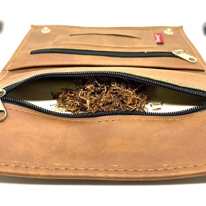 Porte-tabac en cuir, marron (Marron) - . - Cdiscount Au quotidien