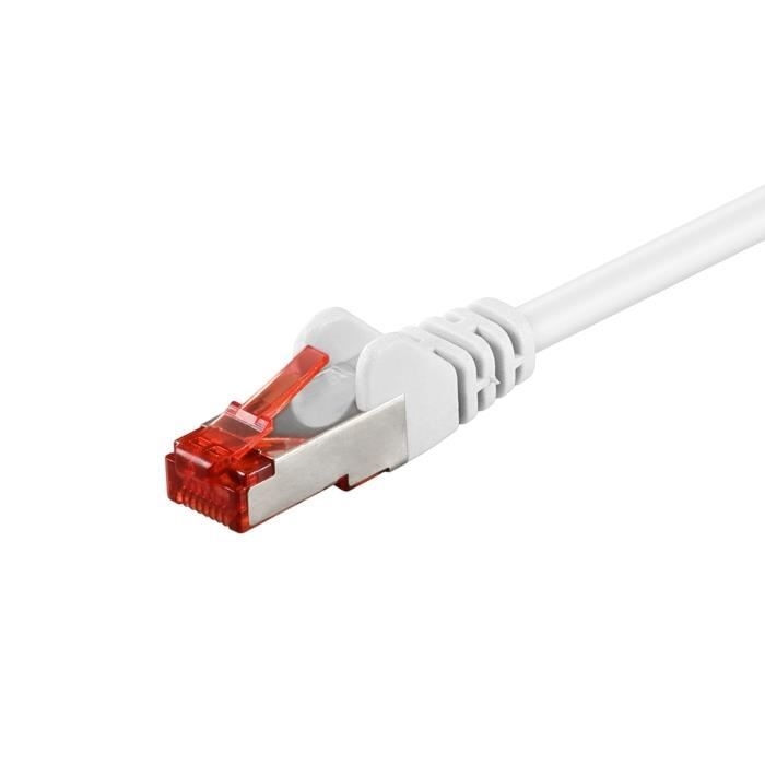 Goobay 92763 Câble CAT 6 Câble réseau Lan pour Gigabit Ethernet S-FTP ...